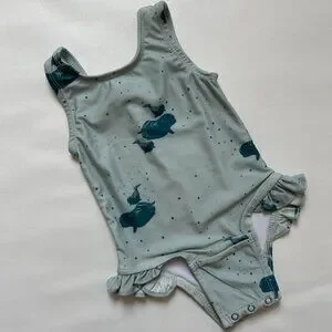 kate quinn | Swim | Nwt Kate Quinn Blue Beluga Whale Swimsuit Upf 5 36m ...
